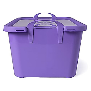 Life Story Purple Stackable Closet Organization Storage Box, 55 Quart (6 Pack)