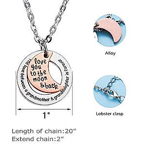 LParkin The Love Between Grandmother and Granddaughter Is Forever Necklace (alloy)