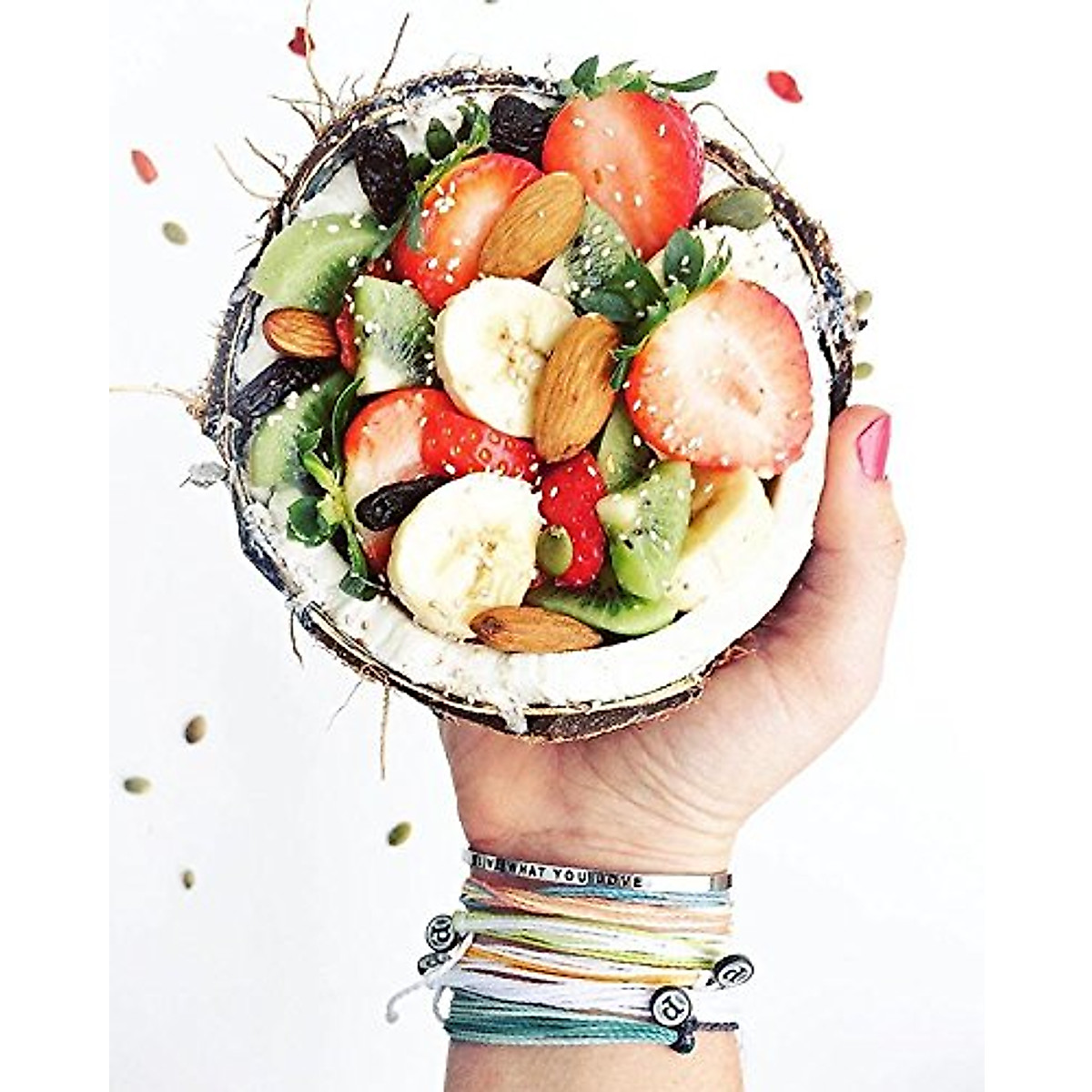 Pura Vida Jewelry Bracelets Solid Bracelet - 100% Waterproof and Handmade w/Coated Charm, Adjustable Band (Solid White)