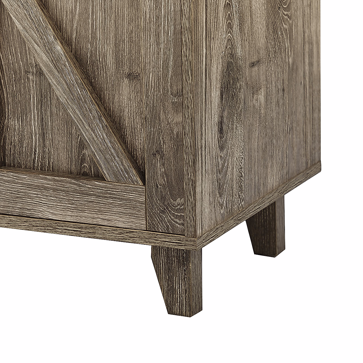 GOOD & GRACIOUS Sideboard for Livingroom, 50 inch Farmhouse TV Stand with Sliding Barn Doors, Sideboard Buffet 3-Tier Storage Cabinet for Kitchen