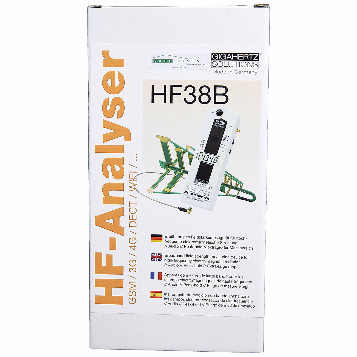 GIGAHERTZ SOLUTIONS HF38B RF Meter - 700MHz - 3.3GHz - 2 Year Warranty! Measures WiFi, Smart Meters, Cell Phones Etc.