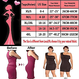 FLORATA Women's Thong Shapewear Tummy Control Butt Lifting Panties High Waist Body Shaper Briefs Black