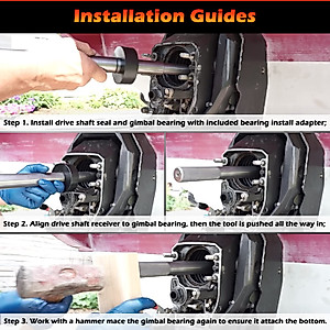 Gimbal Bearing Alignment and Install Kit, Heavy Duty Engine Alignment Tools Set Fits for Mercruiser Alpha 1 Bravo Volvo OMC MR Cobra