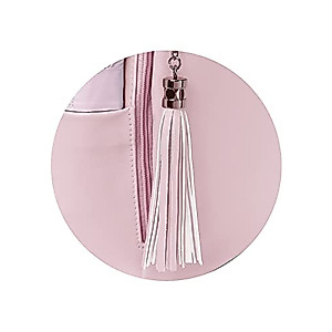 Telena Backpack Purse for Women, PU Leather Anti Theft Travel Backpack Purse Shoulder Bags with Tassel Pure Pink