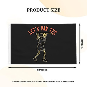 IMEEGIEN Let's Par Tee Flag 3x5 Ft Double-Sided Outdoor Decoration Banner Durable Home Yard Flags Polyester Welcome Flag