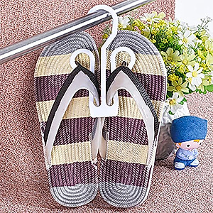 Shoe Hanger CSNSD 12PCS White Plastic Shoe Display Hooks Shoes Drying Racks Slipper Hook Shoe Rack