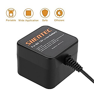 Shentec 12V Li-ion Battery Charger Compatible with Black and Decker 12V BL1110 BL1310 BL1510 LB12 LBX12 LBXR12 Pod Style Battery (Not Compatible with Firestorm Battery and PS130 Battery Ni-MH/Ni-CD)