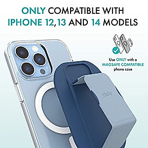 CLCKR Phone Holder & Grip for MagSafe, Adjustable Magnetic Stand & Finger Holder, Designed for iPhone 15, 15 Pro, 15 Pro Max, 15 Plus, iPhone 14, iPhone 13, 12 Models – Blue