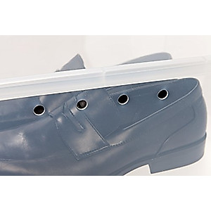 IRIS USA, Inc. IRIS Easy Access Men's Shoe Box, 4 Pack, Wide, Clear