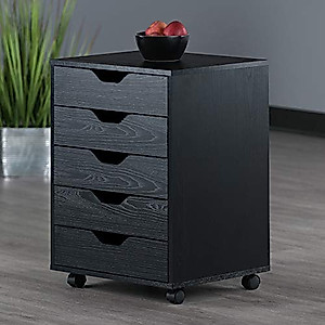 Winsome Halifax Storage/Organization, 5 drawer, Black