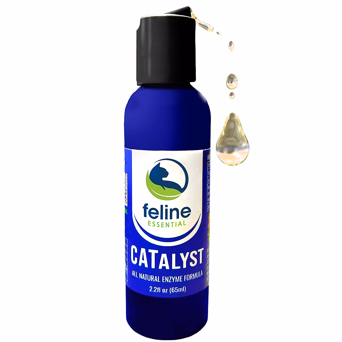Feline Essential Catalyst Antioxidant Enzyme Formula for Cats - Cat Digestive Enzyme - Digestive Enzymes for Cats - Cat Digestive Support - Feline Catalyst Liquid Pancreatic Enzyme Supplements Cats
