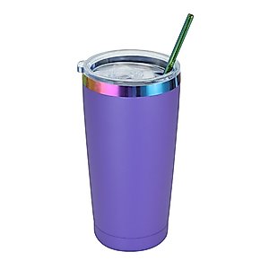 Icesip 20oz Tumbler with Lid And Straw,Stainless Steel Vacuum Insulated Mug,Double Wall Vacuum Insulated Coffee Cups for Cold & Hot Drinks,Insulation Travel Tumblers Cups