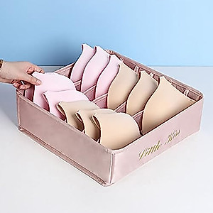 degtnb Underwear Drawer Organizer, Socks Organizer Multi Compartments Large Capacity Fabric Foldable Divided Clothes Container Case Home Supplies