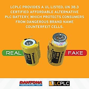 LCPLC-707x10 10 pcs of Battery - Mitsubishi B9670MC, A6BAT-MRBAT, MR-JBAT - 3.6V, 2100mAh Non-Rechargeable Lithium PLC Battery for Automated Factory Assembly Machines, Amusement Rides, Light Fixtures