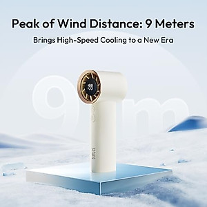 SOTHING Portable Handheld Turbo Fan 199 Speeds, Adjustable Turbo Fan 3600mAh Battery Rechargeable Personal Fan with Digital Display, Summer Essentials for Teen Girls Camp Travel Outdoor