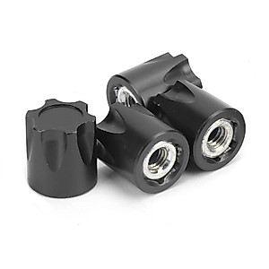 Dilwe RC Wheel Rim M4 Nut, 8Pcs 0.5x0.4inch Wheel Rim Center Cap 1/10 Scale RC Accessories Compatible with Traxxas/Hsp/Redcat/Tamiya/Hpi/Axial Scx10 D90 / Hpi 1/10 RC Car(Black)