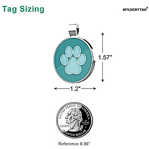 MYLUCKYTAG QR Code Pet ID Tags Dog Tags - Pet Online Profile - Scan QR Receive Instant Pet Location Alert Email