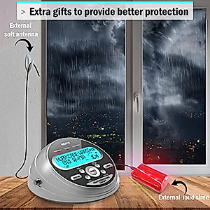 【2023 Newest 】 Emergency Weather Alert Radio-S.A.M.E. Localized Programming, 80+ Emergency Alerts, Large Display,Alarm Clock &NOAA Weather Radio with Battery Backup for Emergency