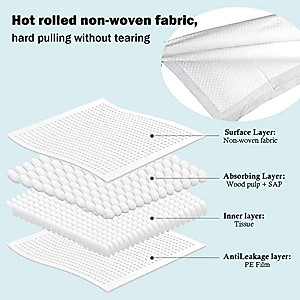 FORYEE Disposable Changing Pad Liners for Baby 17 x 13 Inches (25 Pack) Waterproof Underpads Soft Non-Woven Fabric Breathable Changing Pad for Changing Table - White