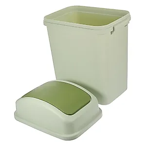Shake Lid Trash Can Household Trash Can Thicken Garbage Bucket Plastic Trash Can Thicken Trash Bucket Restroom Trash Can Small Trash Can with Flip Lid Trash Cans with Lids Trashcan