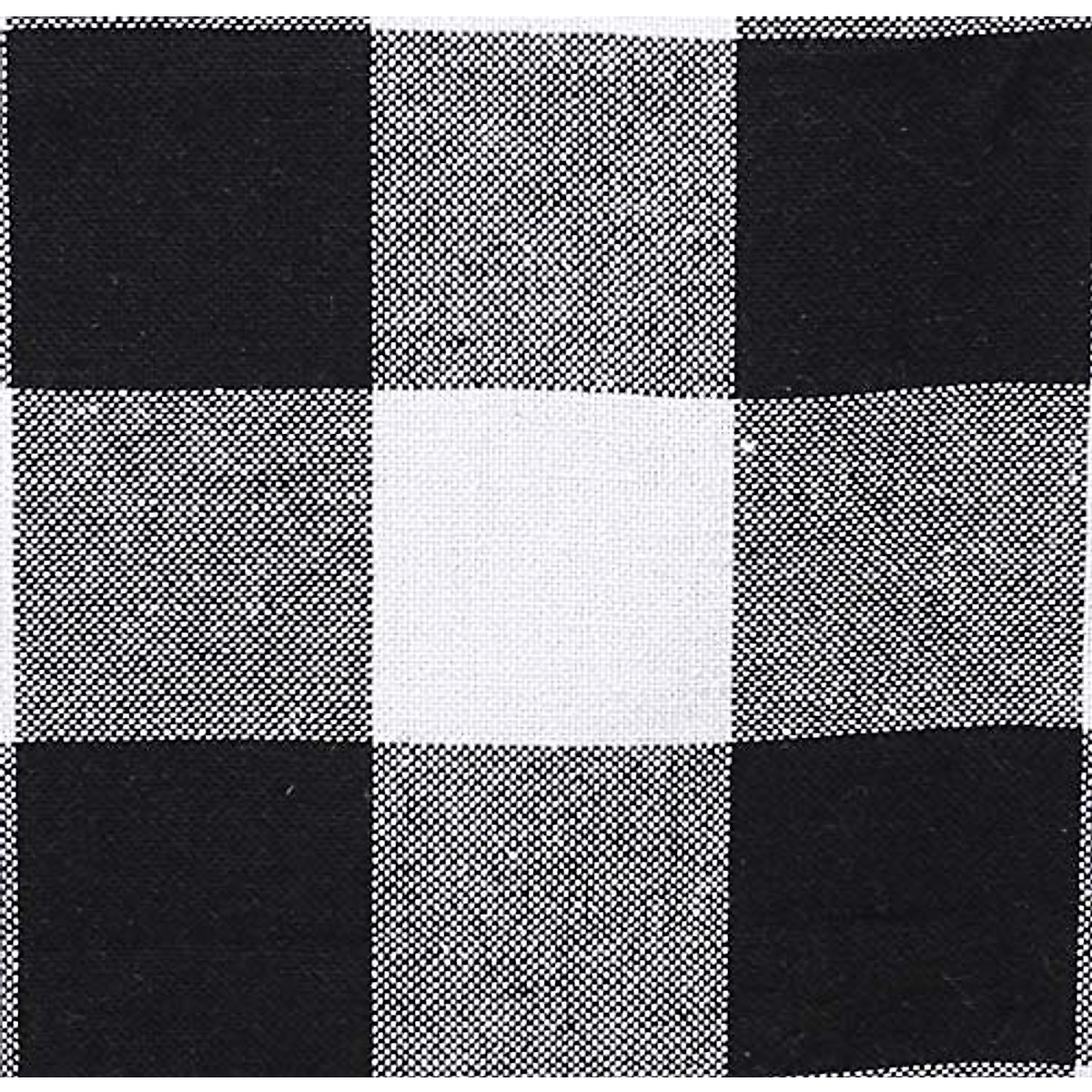 Black White Cotton Curtains, Back Tab Farmhouse Cotton check Curtain 50x72 Inch, Tab Top Bathroom Window Treatment Décor Panel For Kitchen Nursery Livingroom Bed Room Gingham Check Curtains -2 Panels