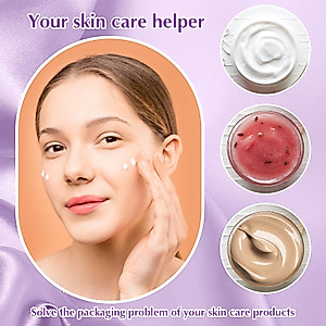 SATINIOR 100 Pcs Plastic Jars with Lids Small Containers Lids Wide Mouth Small Plastic Containers for Lotion Cream Rhinestones Body Butters Travel Storage(4 oz,Clear with White Lid)