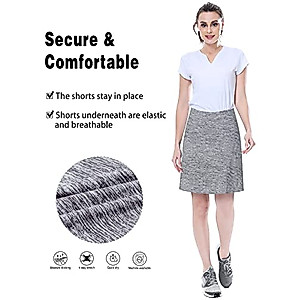 beroy Pickleball Clothes for Women with Two Pockets - Womens Skorts for Summer with Pockets Tummy Control(L Grey)