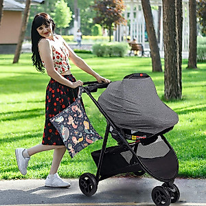 KEEPREAL Cute Girls Mermaid Wet Dry Bag for Cloth Diaper&Swimsuit,Travel&Beach - Water Resistant Wet Bags - Perfect for Wet Clothes, Toiletries, 2 Pack