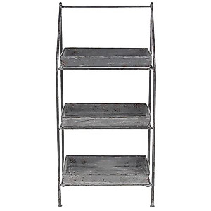 Deco 79 Plantstand, 11" W x 39" H, Gray