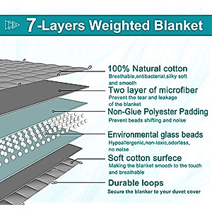 Double Couple Sherpa Fleece Weighted Blanket for Adult 20 lbs 60"x80" Queen Size 160-280 lbs Individuals Extra Fuzzy Throw Blanket Plush Heavy Blanket with Premium Glass Beads for Bed