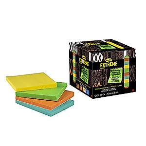 Post-it Extreme Notes EXT33M-12-FRGE, Assorted Colours, 76 mm x 76 mm, 45 Sheets