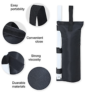 COOSHADE Canopy Tent Sand Bags Gazebo Weights Bags,4 Pack,Black,112LBS