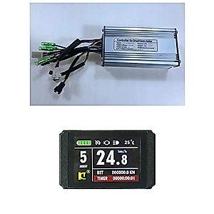 NBPOWER 36V/48V 750W 25A Brushless DC Motor Controller Ebike Controller +KT-LCD8H Color Display One Set，Used for 750W-1000W Ebike Kit.