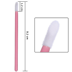 AKStore 200 Pcs Disposable Lip Brushes Make Up Brush Lipstick Lip Gloss Wands Applicator Tool Makeup Beauty Tool Kits Pink
