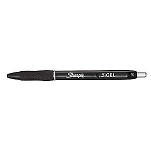 SHARPIE S-Gel | Gel Pens | Medium Point (0.7mm) | Black Ink | 12 Count