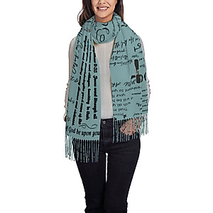 YQIUSM Prayer Shawls Healing Inspirational Scripture Bible Verse Religious Shawl Wrap Blanket Scarf