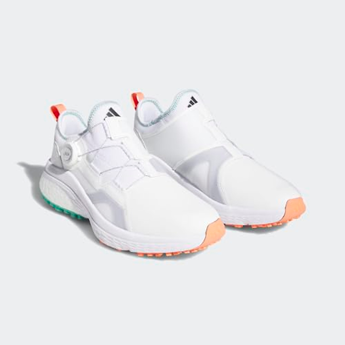 adidas Men's Solarmotion Spikeless BOA Golf Shoes, Footwear White/Core Black/Court Green, 9.5