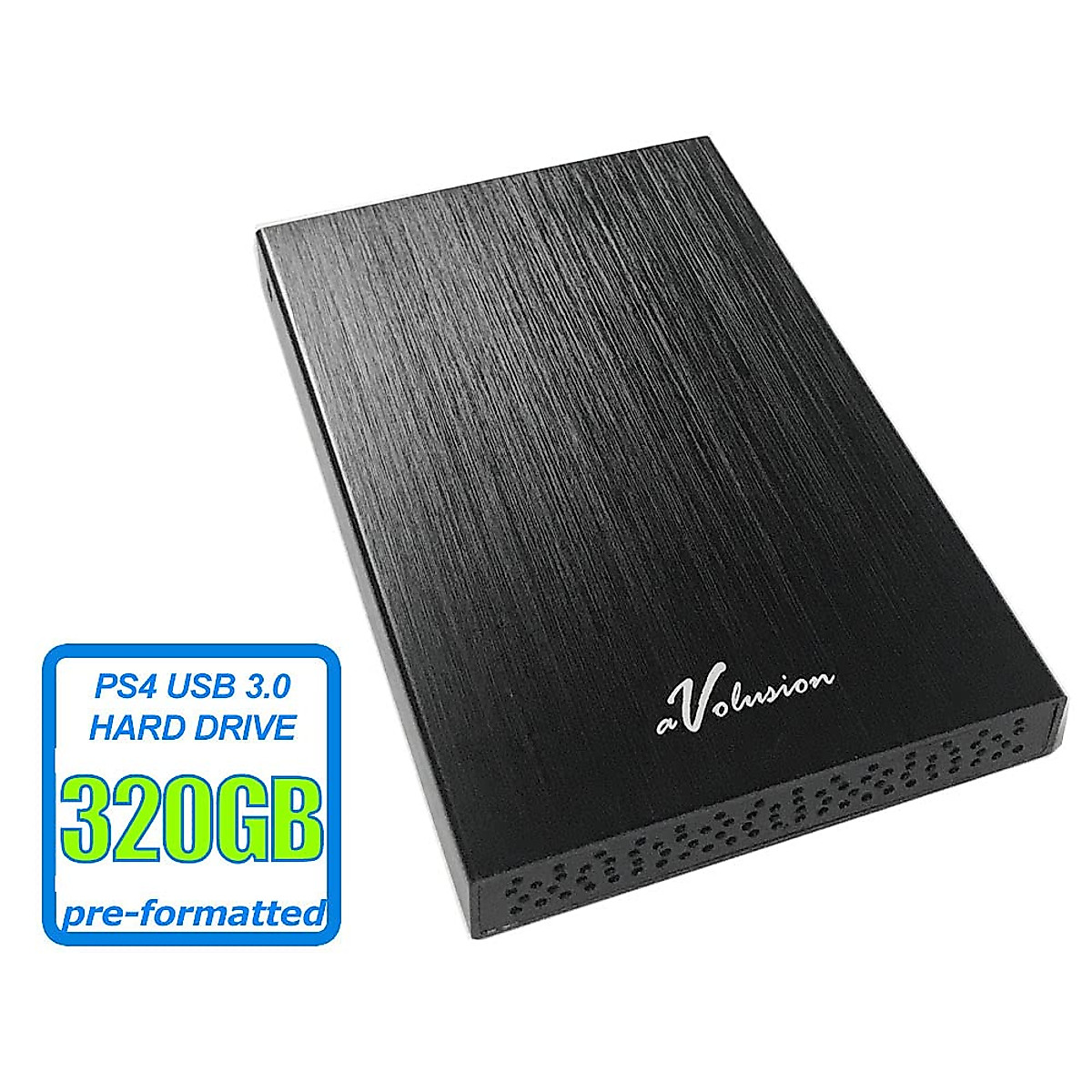 Avolusion HD250U3 320GB USB 3.0 External Gaming Hard Drive (for PS4, Pre-formatted) - 2 Year Warranty