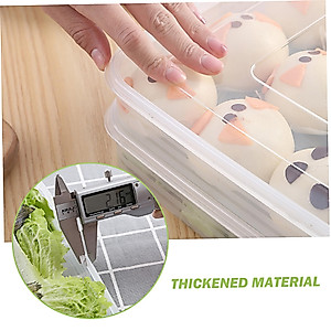 Snack Container Food Storage Container 3Pcs Dumpling Container Box Food Grade Plastic Snack Container Stackable Cookie Container with Lid Transparent Microwave Fridge Safe Storage Containers