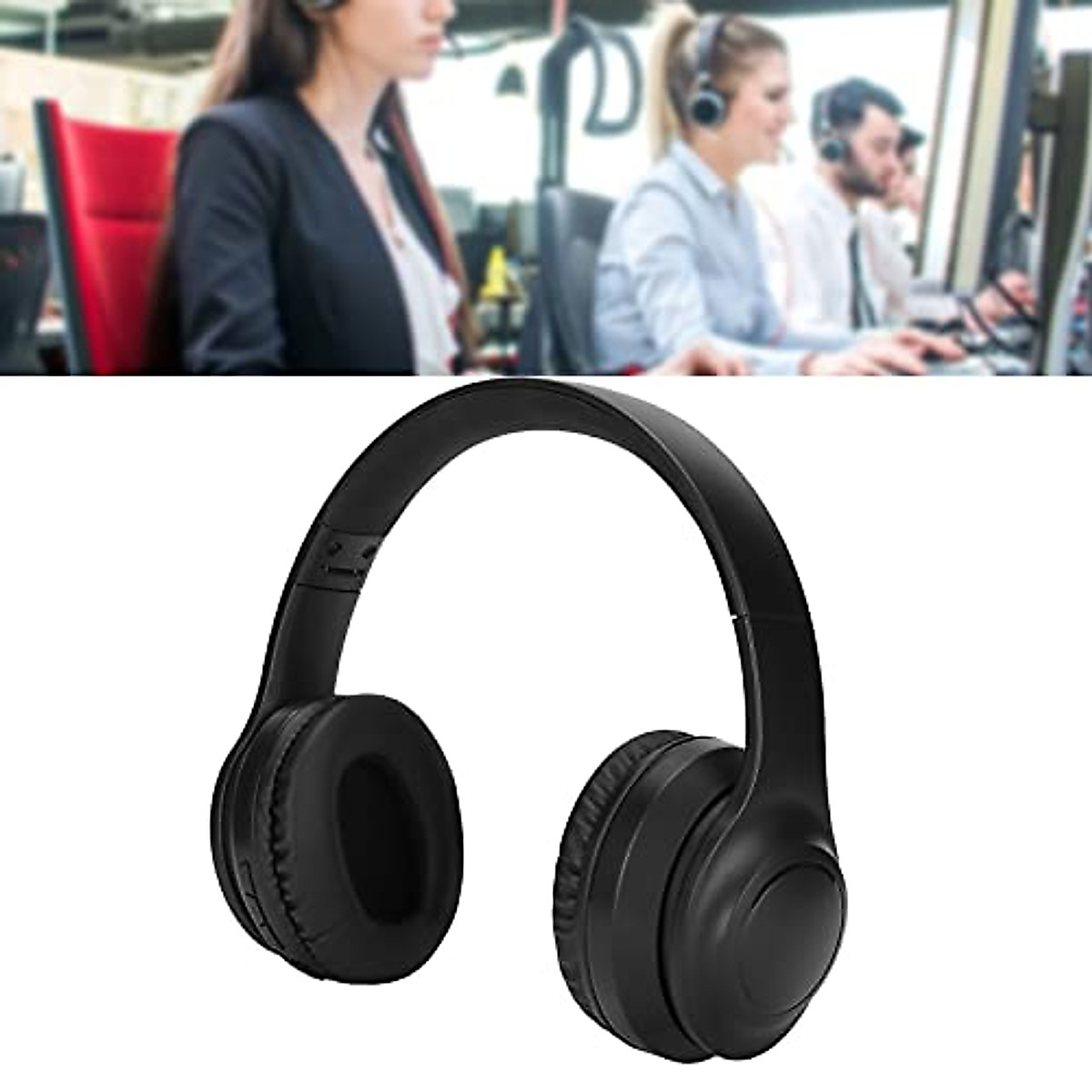 Kafuty-1 Wireless Bluetooth Headphones Over-Ear,Foldable Wireless Headset with Built-in Mic,30 Hours Playtime,Noise Canceling,AUX Audio Interface,for PC/Phone