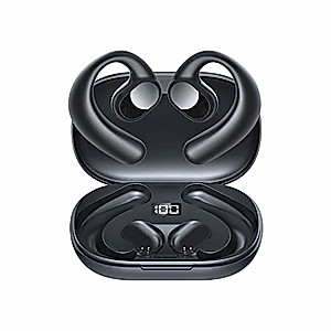TOPUUTP Open Ear Headphones with Earhooks Wireless Earbuds Bluetooth Headset Not in The Ear Ows Sports Headset 9D Surround Sound Noise Canceling Hanging Ear Type Long Battery Life