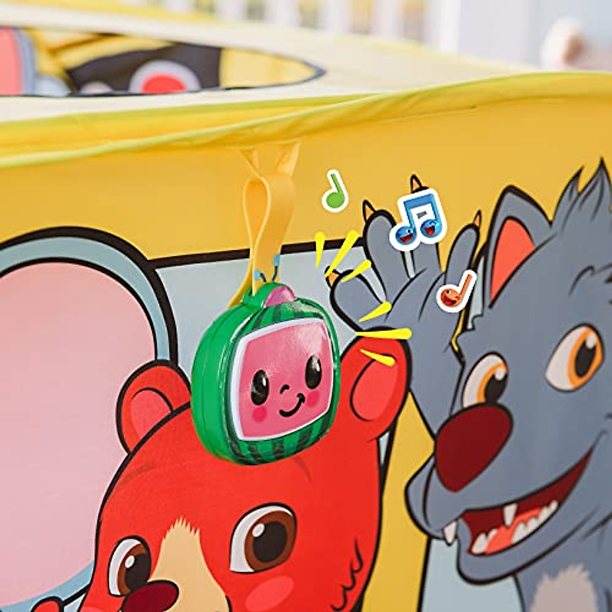 Sunny Days Entertainment Musical Yellow School Bus Pop Up Tent - CoComelon