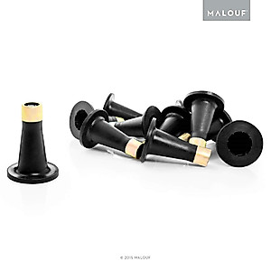 MALOUF Structures Set of 4 Bed Frame Replacement Glides, Black