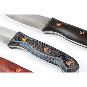 WellieSTR 1 Piece Knife Handles Making Material Wood Blanks Color Wood Handle Parts Grips Knife Making Parts 150x40x30mm (Blue-Grey Color)