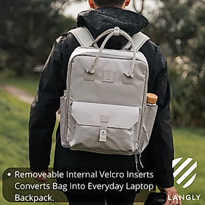 Langly Sierra Camera Backpack: A Modern & Travel-friendly Photography Backpack Compatible With Both 18in Laptop & DSLR Accessories 24L (Ash)