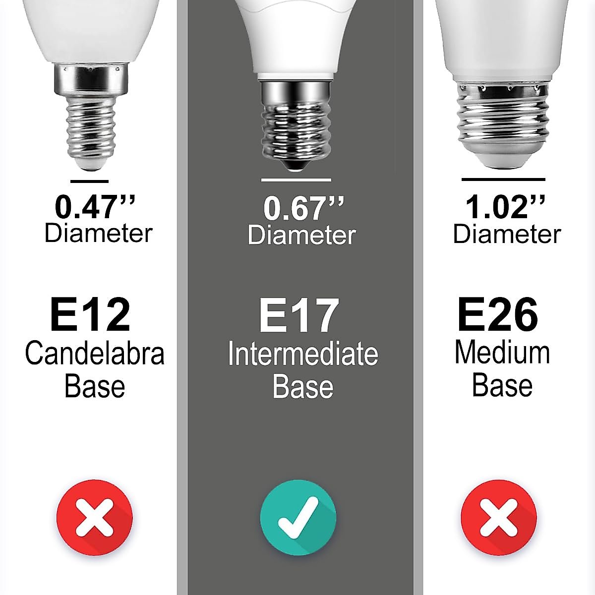 ILC E17 LED Light Bulbs (40w Equivalent) 5W, Color Changing RGB, 5700K Daylight White, 12 Colors 2 Modes Timing with Remote Control (4 Pack)