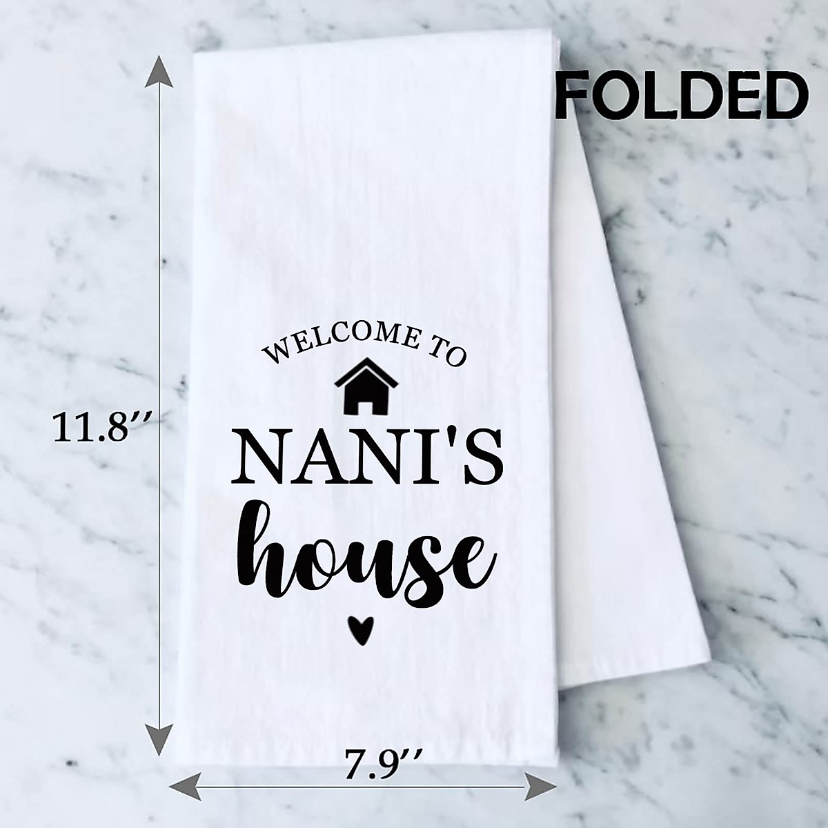 PXTIDY Nani Gift Grandma Kitchen Towel Welcome to Nani’s House Grandmother Gifts from Grandkids (Welcome to NANI'S House)