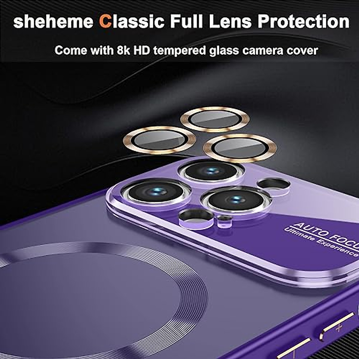 sheheme Magnetic for iPhone 14 Pro Max Case with MaSafe Full Camera Lens Protector [Military Grade Drop Tested] Scratch Resistant Matte Slim Cover Case for iPhone 14 Pro Max Phone Case 6.7"