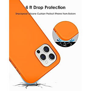 DTTO Compatible with iPhone 12/12 Pro Case Shockproof Silicone [Romance Series] Cover [Enhanced Camera and Screen Protection] with Honeycomb Grid Cushion for iPhone 12 6.1” 2020,Orange