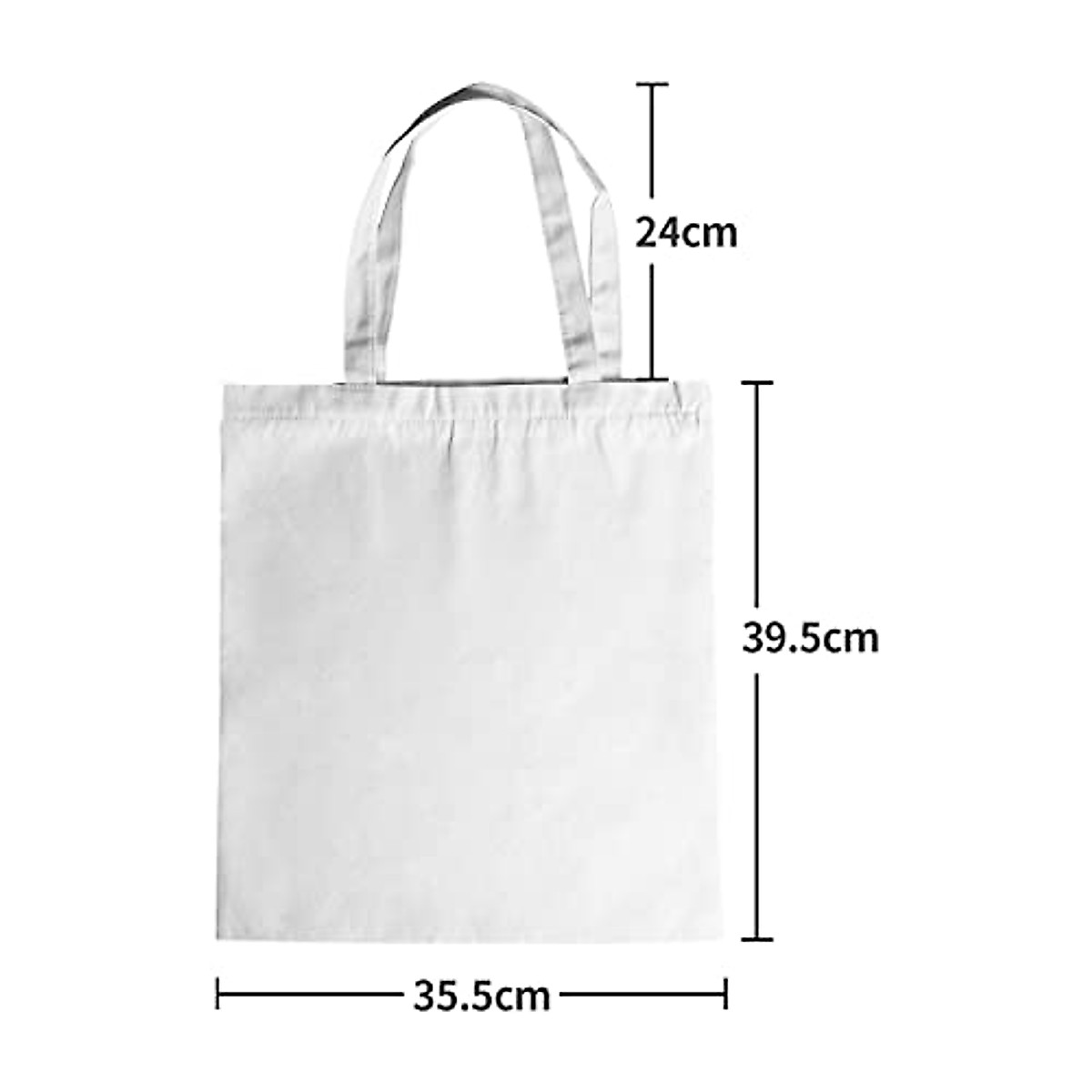 UOhost 8 PCS 100% Polyester Sublimation Blank Canvas Tote Bags with Zipper for Women Kids Gift，Resuable Washable